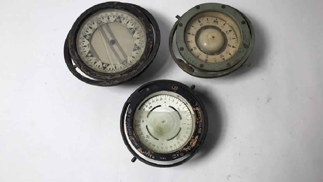 (3) Ships Compasses