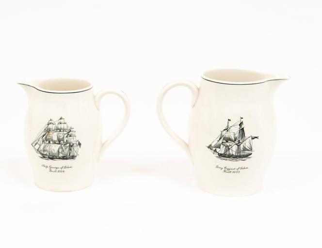 Two English Copeland Spode Ship Pitchers