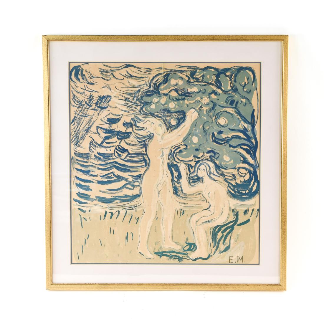 EDVARD MUNCH EARLY LITHOGRAPH