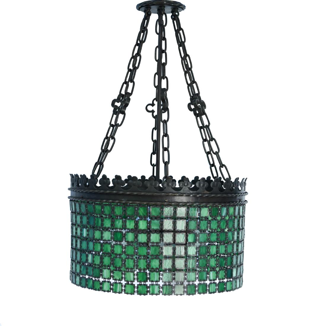 TIFFANY STUDIOS CHAIN MAIL CHANDELIER