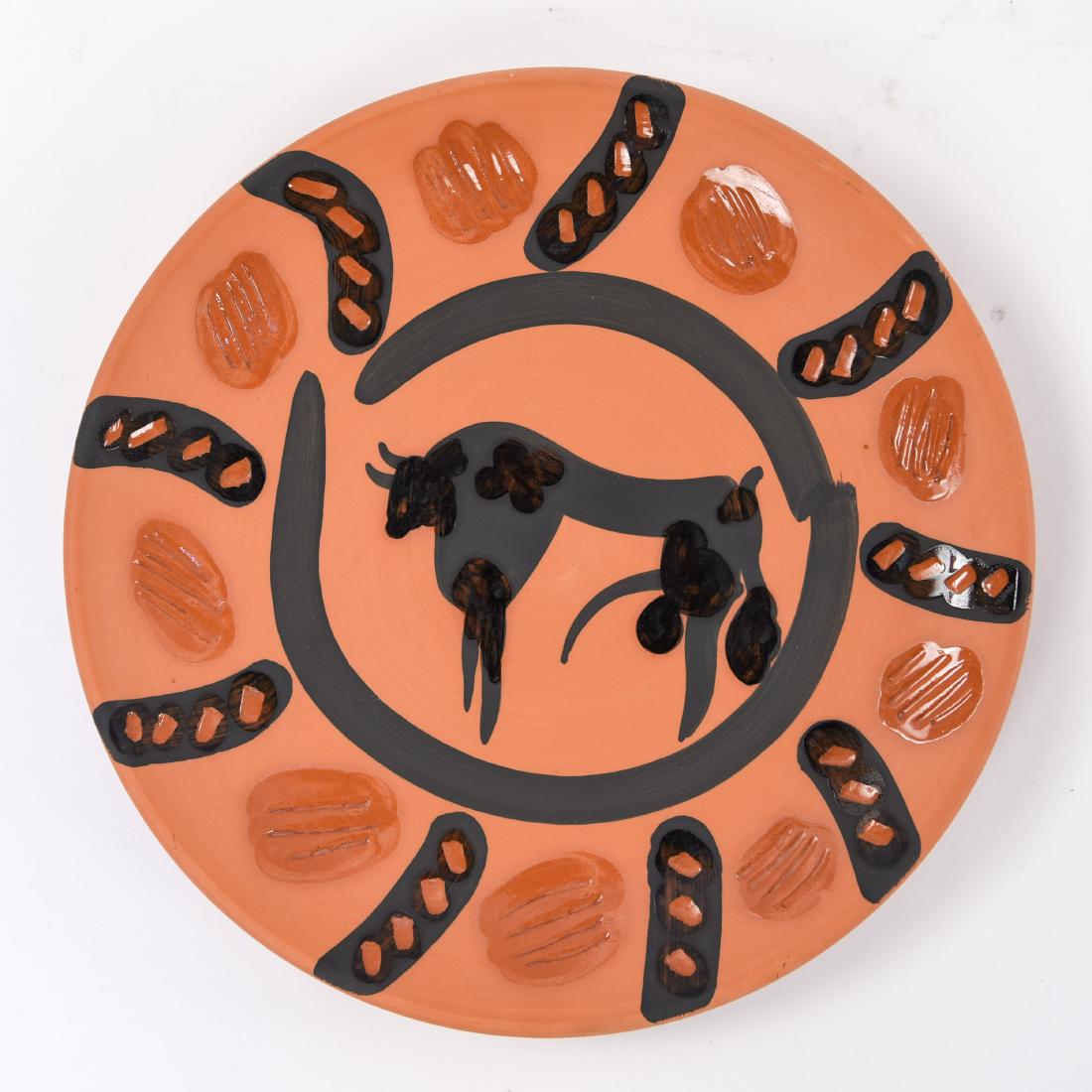PABLO PICASSO (1881-1973) CERAMIC BULL PLATE