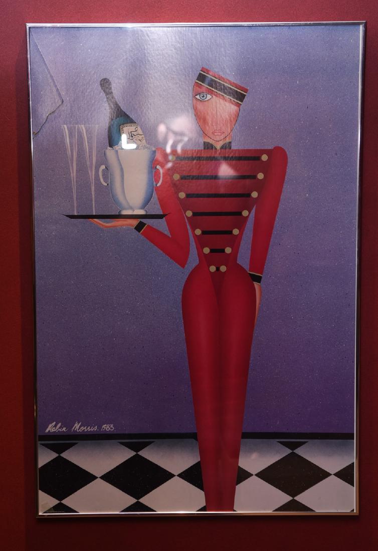 Robin Morris Deco Style Lithograph