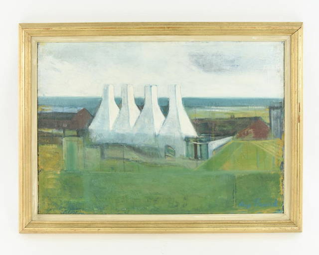 Aage Strand (danish 1910 1974) Factory Scene