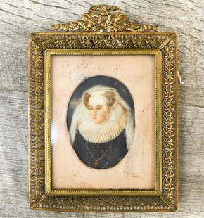 19th C. Portrait Of Elizabeth Patterson Painting