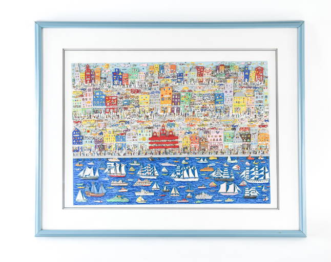 James Rizzi "on The Waterfront" 105/175 C. 1987