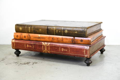 Maitland Smith Stacked Booked Coffee Table