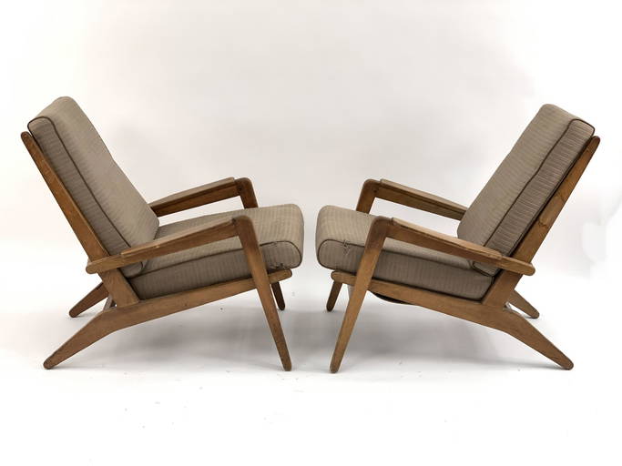 Pair Of Mid Century Lounge Chairs