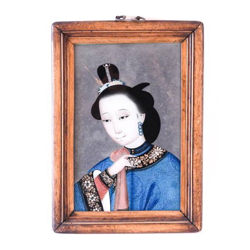 Vintage Chinese Reverse Glass Painting
