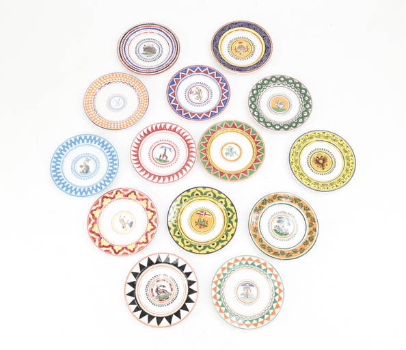 (14) Italian Hand Painted Chargers