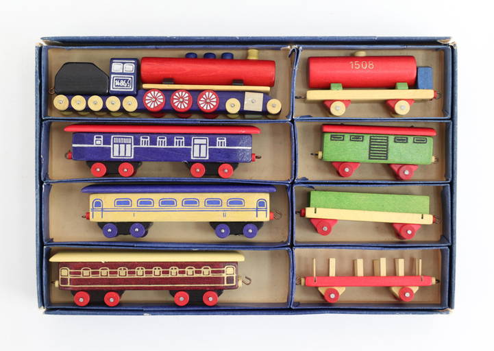 Vintage 1950's Wooden Train Set