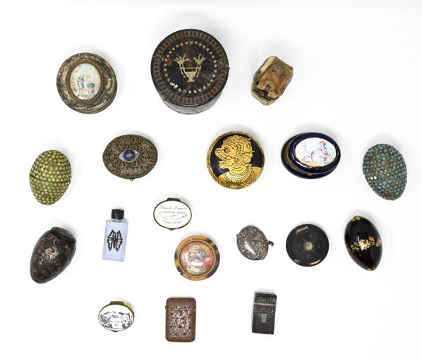 Grouping Of Antique Boxes Incl. Portrait & Enamel