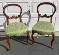 Antique Balloon Back Rococo Revival Side Chairs