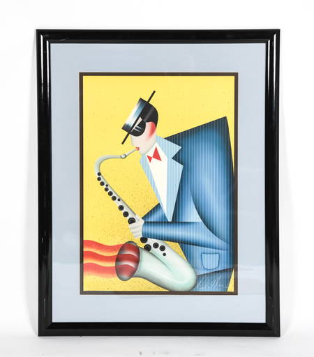 Robin Morris (b. 1953) Saxophone Lithograph