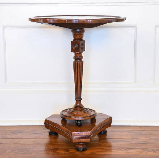 Antique Regency Style Pedestal Side Table