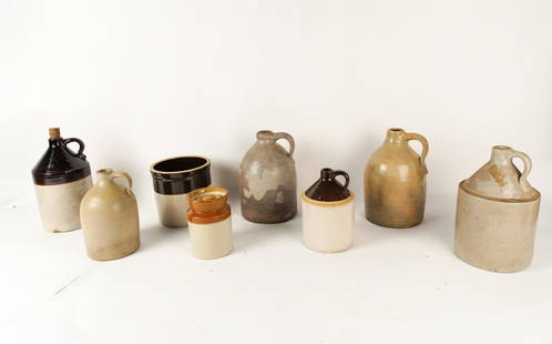 Primitive Stoneware Moonshine Jug Vessel