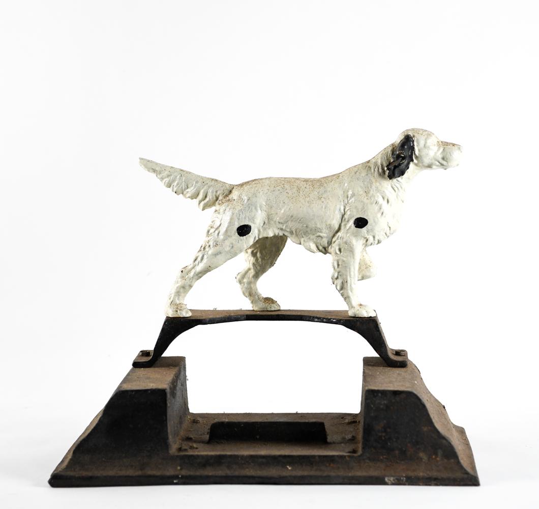 19th C. Cast Iron Setter Boot Scraper