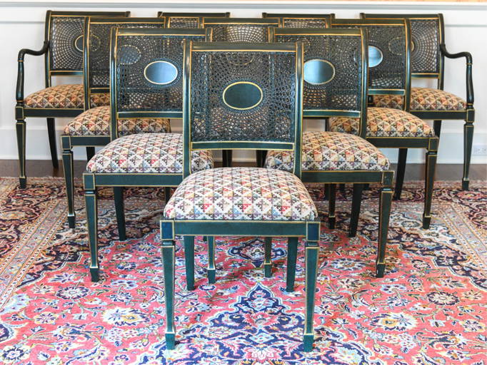 (10) Contemporary Sheraton Style Dining Chairs