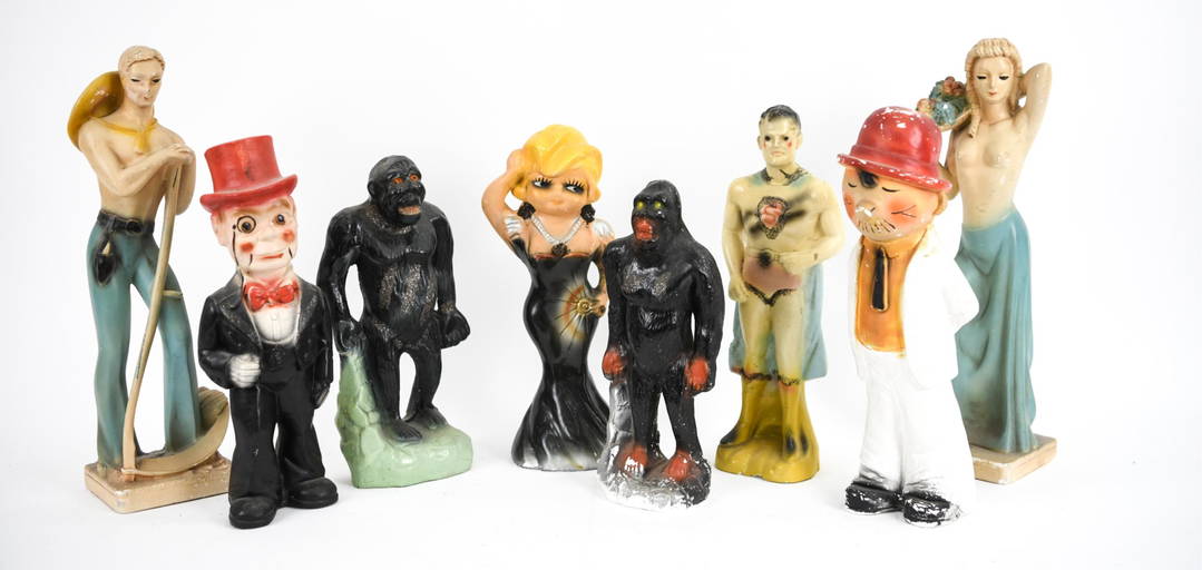 (8) Carnival Chalkware