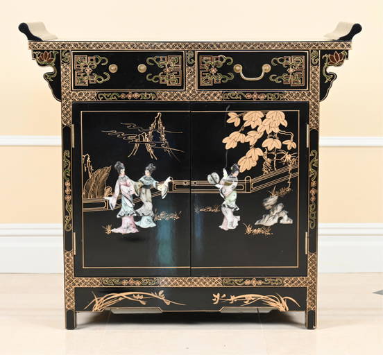 Modern Chinese Lacquered Cabinet