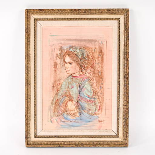 EDNA HIBBEL (1917-2015) UNIQUE LITHOGRAPH & OIL (#0092) on Feb 03, 2022 ...