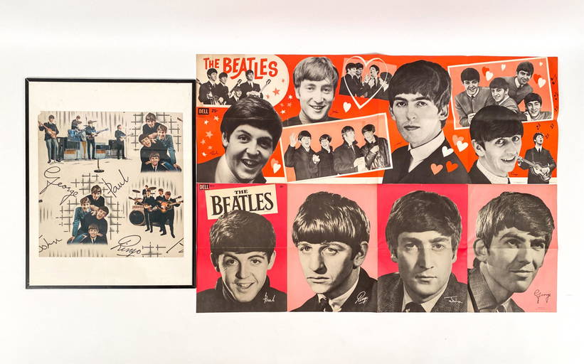 (3) ORIGINAL BEATLES POSTERS (#0495) on Mar 22, 2022 | Westport Auction ...
