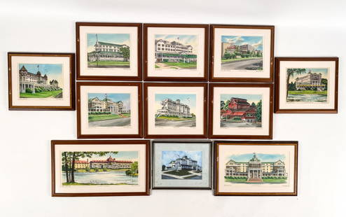 (10) Robert Young Watercolor Paintings New Jersey