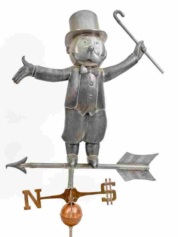 ZINC ARTISAN MADE MONOPOLY MAN WEATHERVANE - Mar 29, 2022 | Westport ...