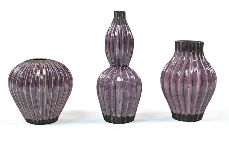 (3) Contemporary Ceramic Vases