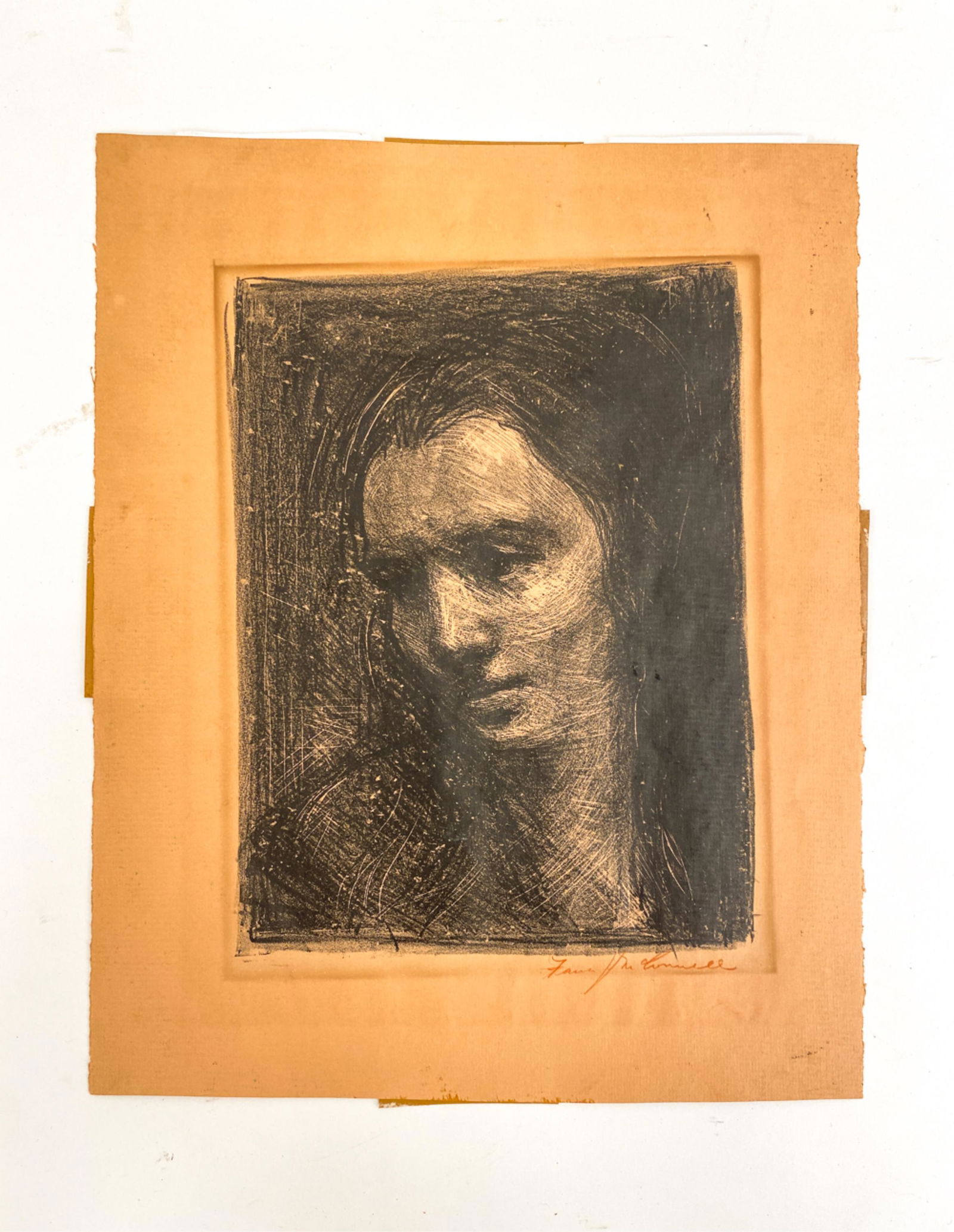 Vintage Lithograph Portrait