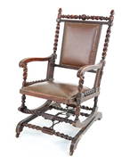 Antique Quarter-Sawn Oak Rocker with Barley Twist - Jun 10, 2017 ...