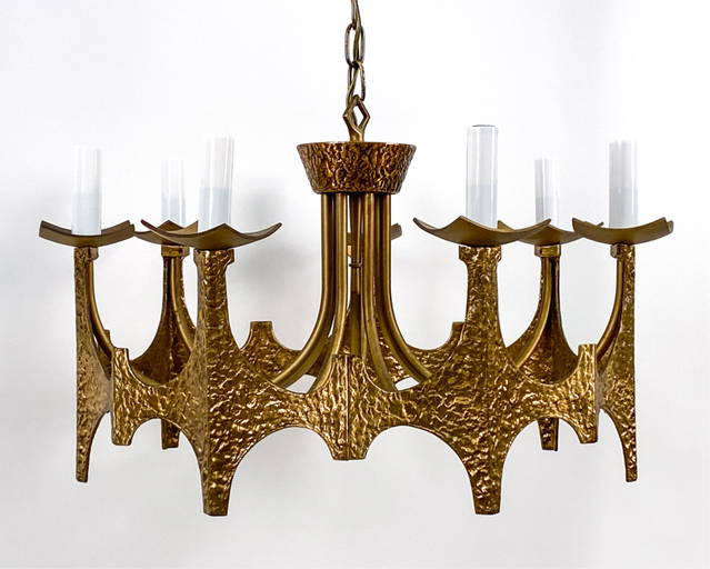 MOE BRIDGES BRUTALIST CHANDELIER (#0118) on Jan 12, 2023 | Westport Auction in CT