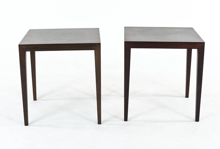 PAIR SEVERIN HANSEN FOR HASLEV ROSEWOOD END TABLES (#0197) on Jan 12 ...