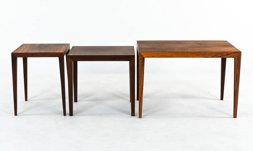 (3) SEVERIN HANSEN FOR HASLEV ROSEWOOD SIDE TABLES (#0202) on Jan 12, 2023 | Westport Auction in CT