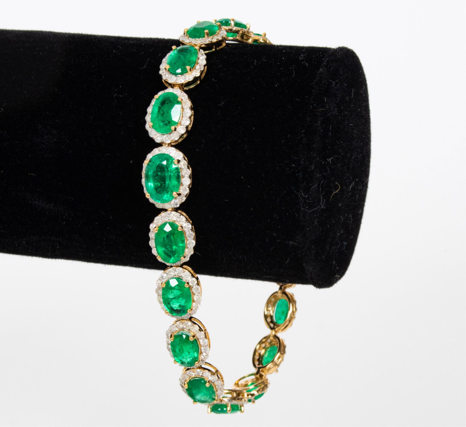 Oscar Friedman Emerald, Diamond & 14k Bracelet