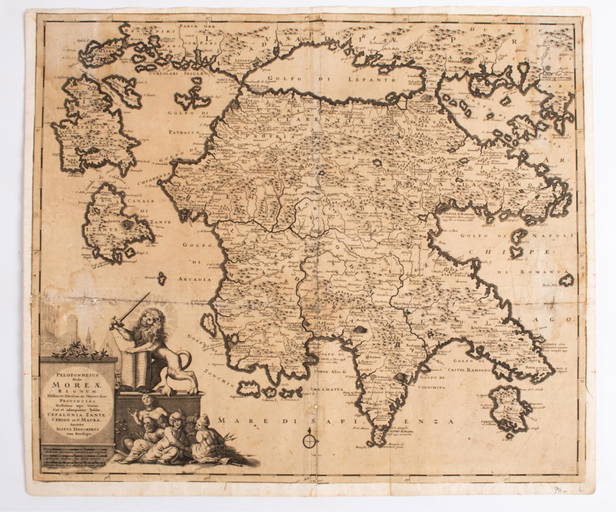 Danckerts C. 1690 Map Peloponnesus & Moreae
