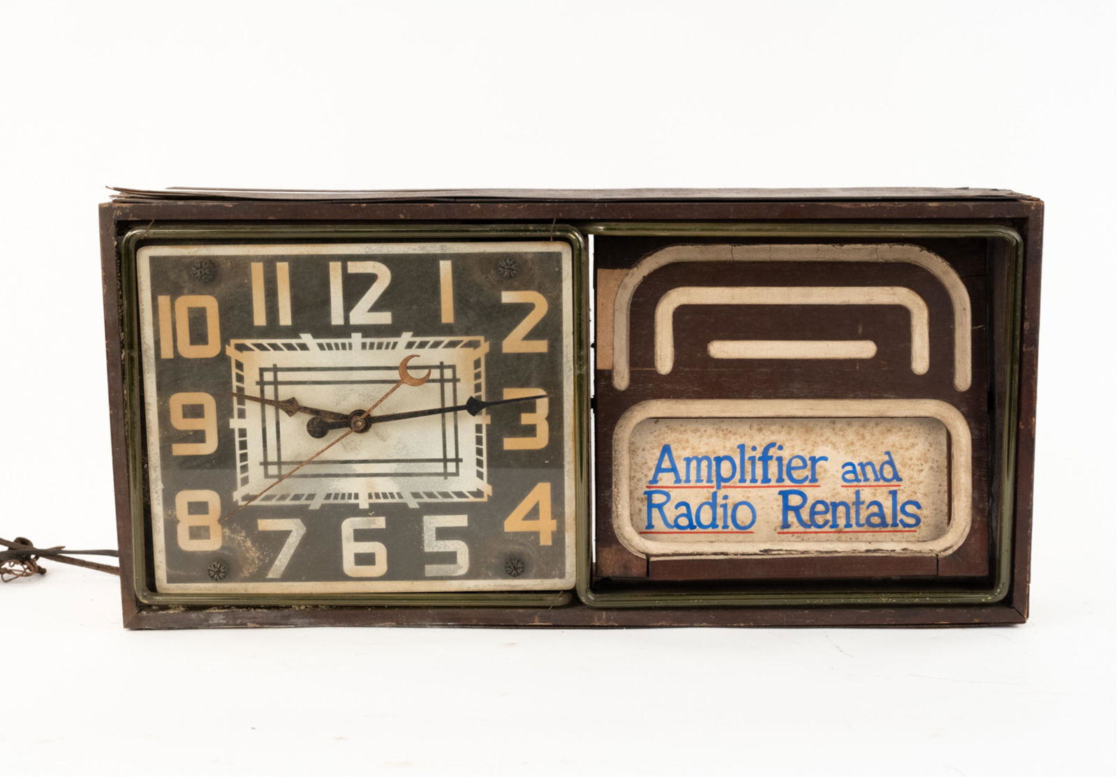 Telechron Neon Kinetic Radio Repair Ad Clock