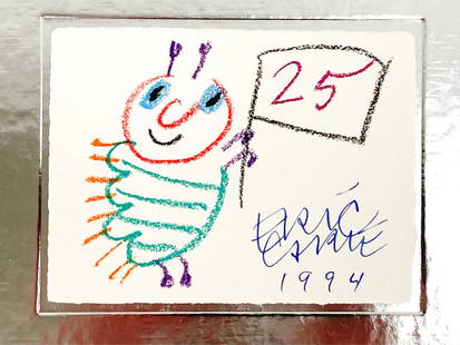 Eric Carle Drawing, Signed