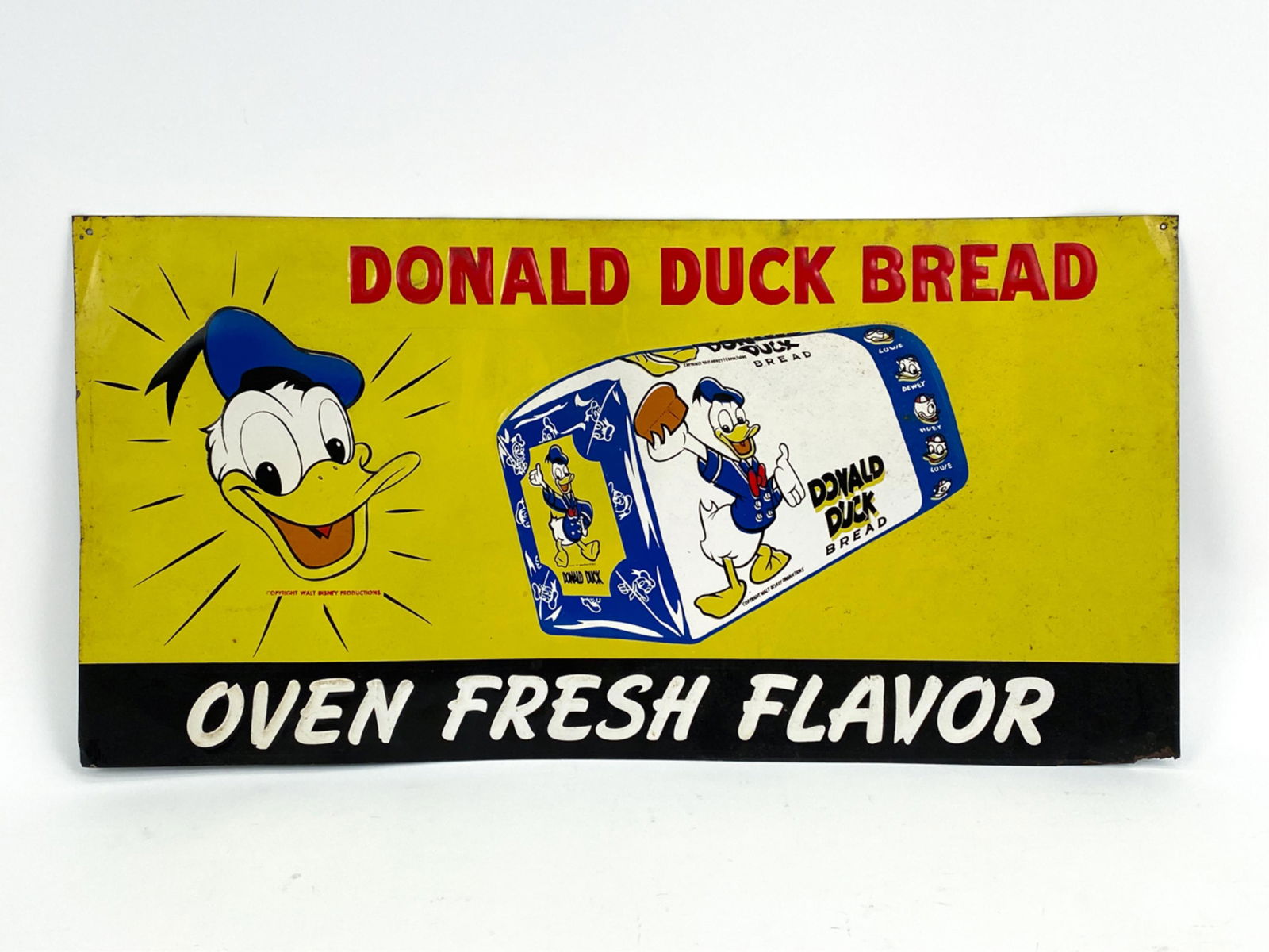 Vintage Disney Donald Duck Bread Tin Advertising
