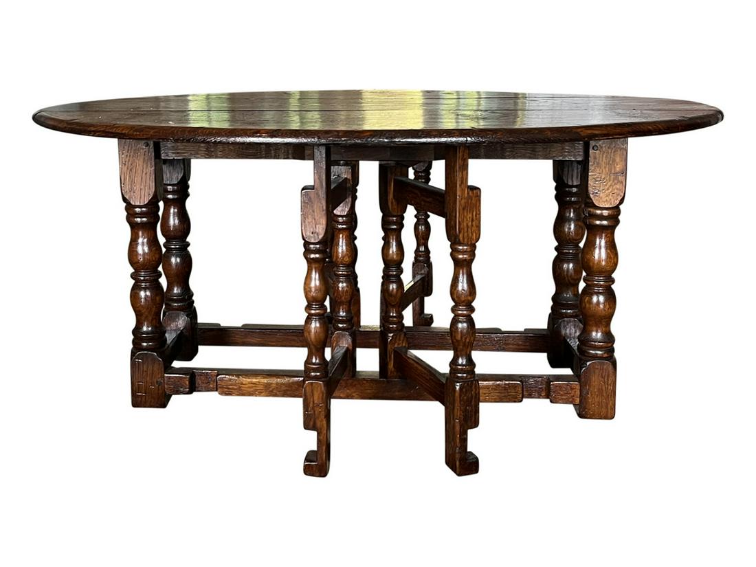 Vintage English Oak Gate Leg Coffee Table