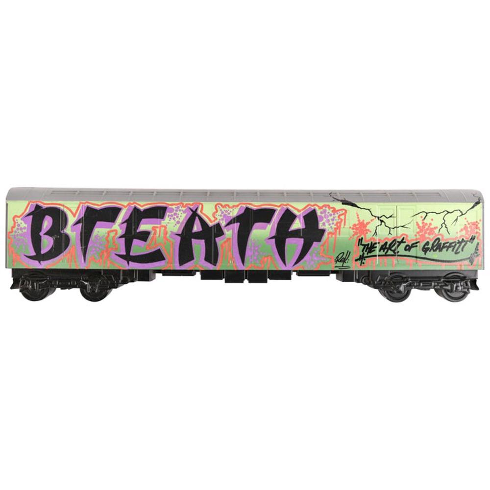 Signed Rek Graffiti Art Train Car Wall Sculpture Auction