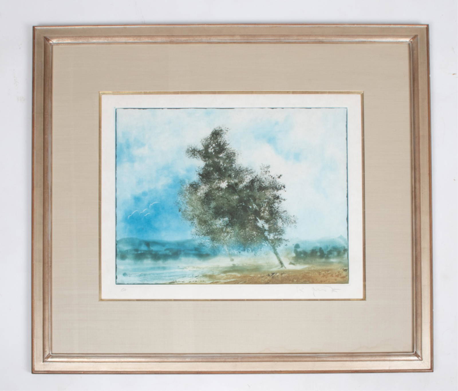 Kaiko Moti (1921-1989) Aquatint A/p, Tree W/ Birds Auction