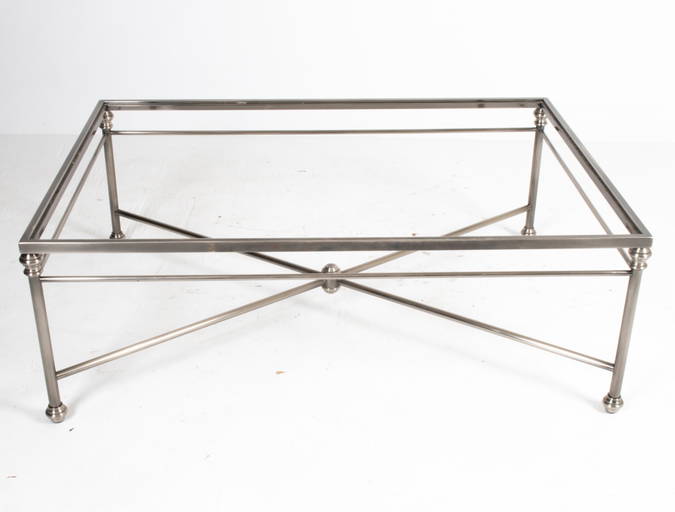 Modern Brushed Metal Coffee Table Base