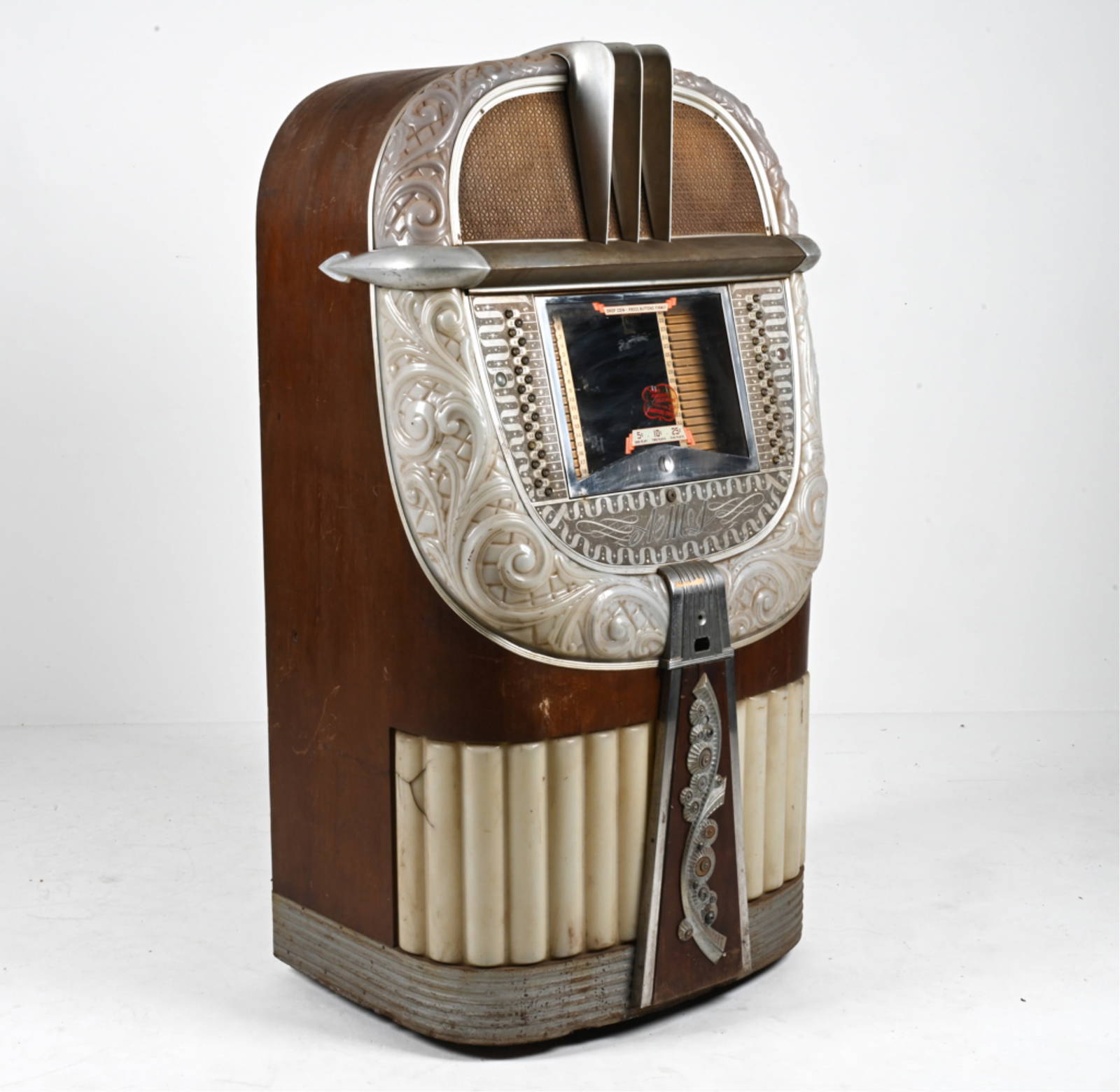 Art Deco Ami Model A "mother Of Plastic" Jukebox Auction