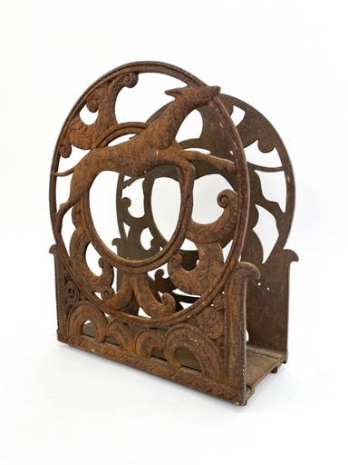 Art Deco Style Cast Metal Rack