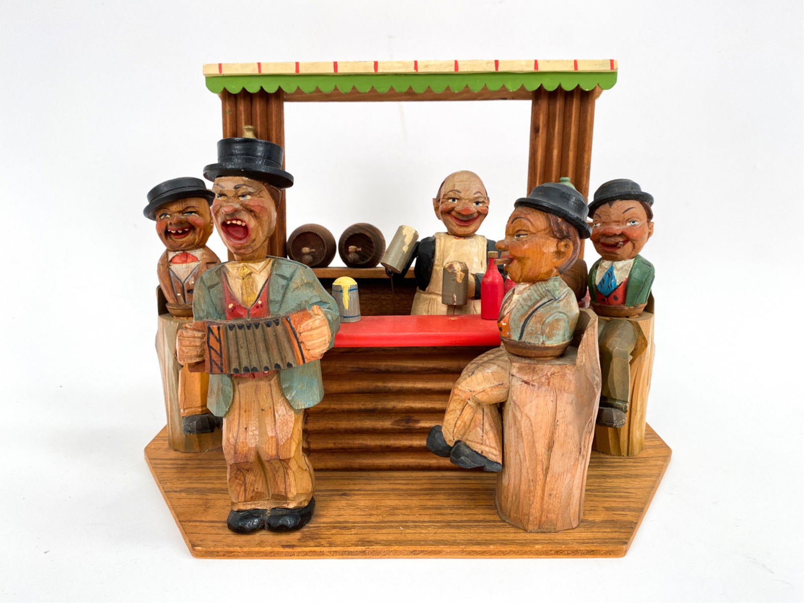 Anri Italian Carved Bar Scene Automaton Auction