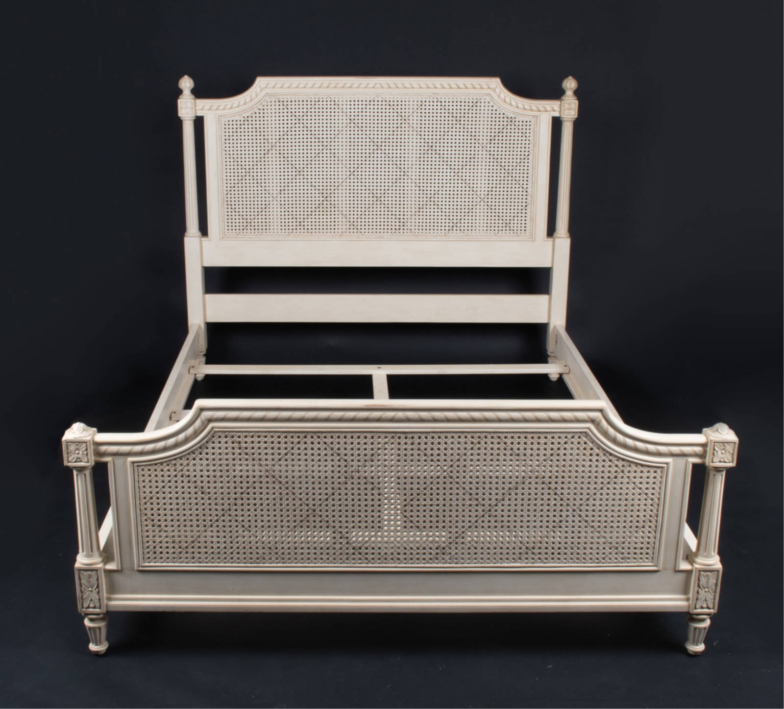 French Provincial Caned Queen Bed Auction