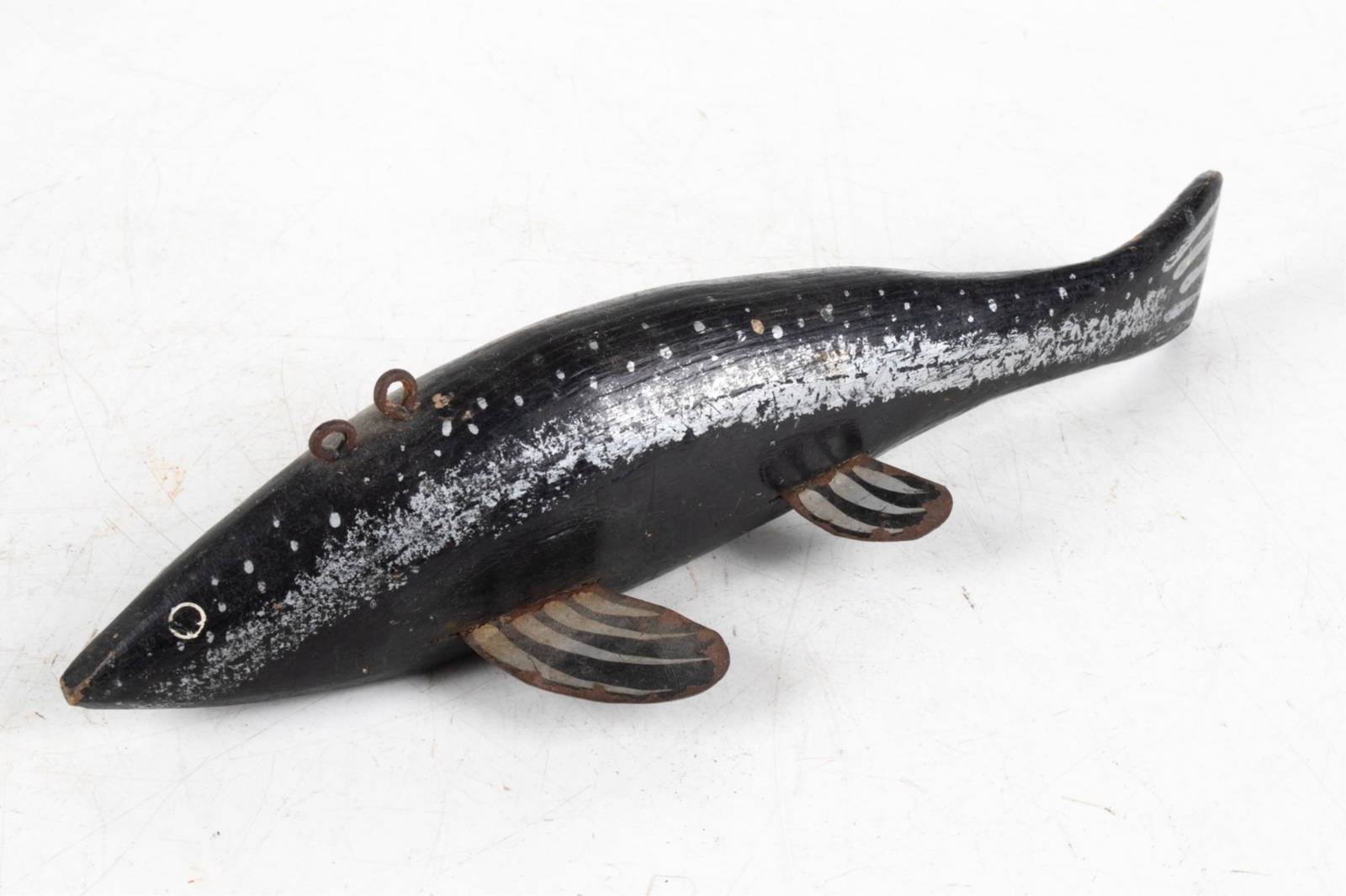 Hand-carved And Painted Wood Ice Fishing Decoy Auction