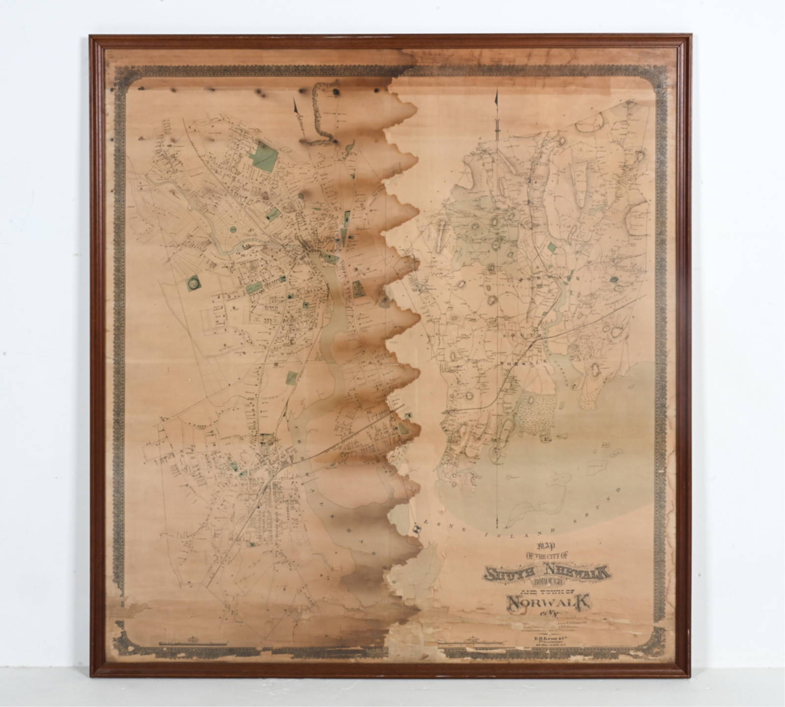 Antique Map Of Norwalk, Connecticut Auction