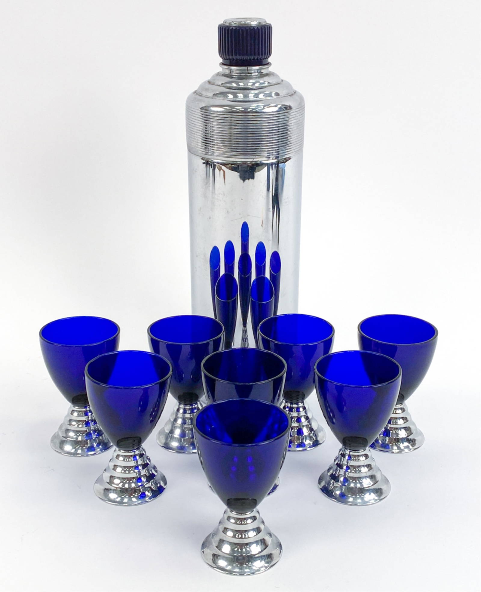 Chase 'blue Moon' Deco Cocktail Set Auction