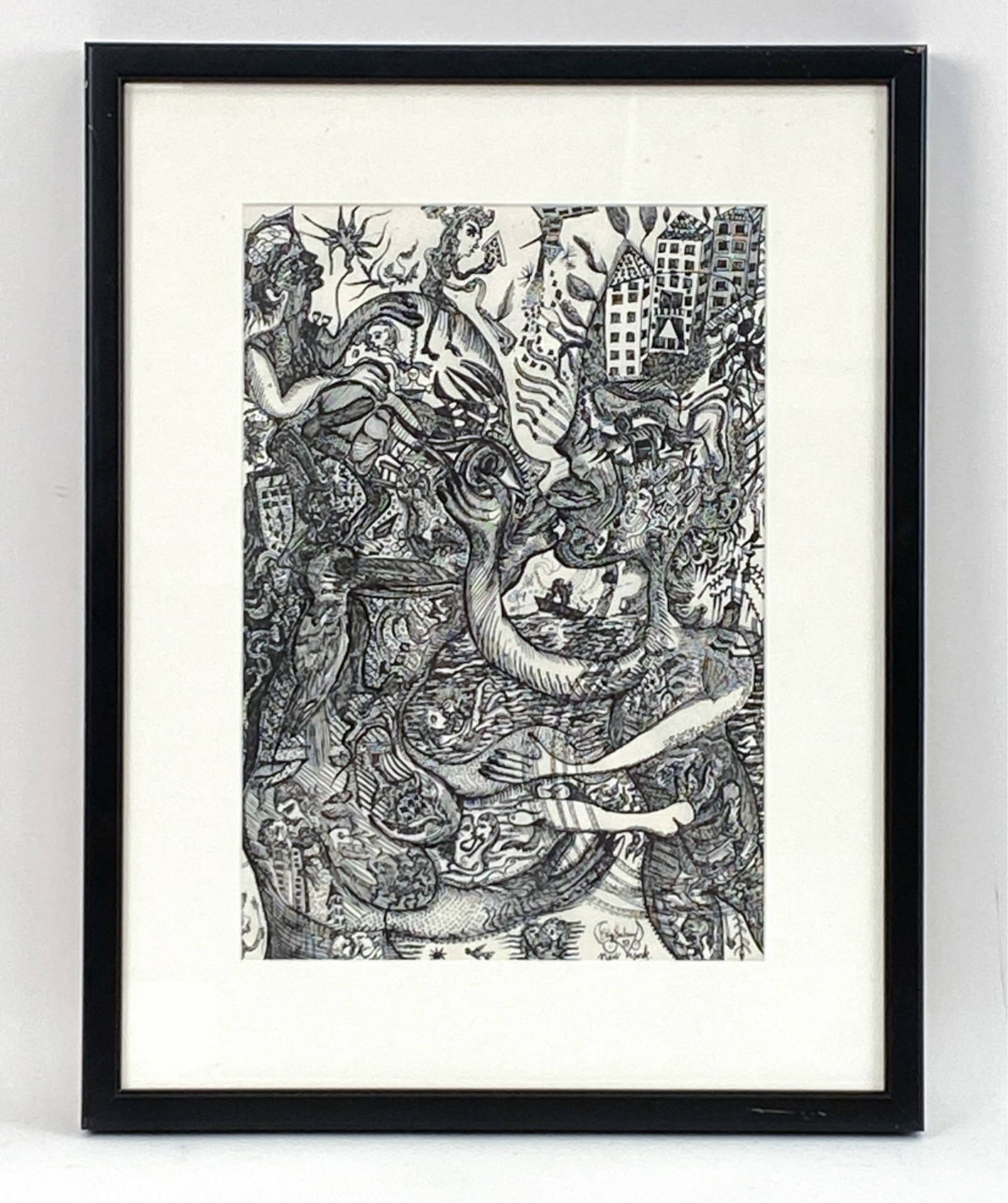 Ody Saban, Turkish (b. 1953) Ink Drawing Auction